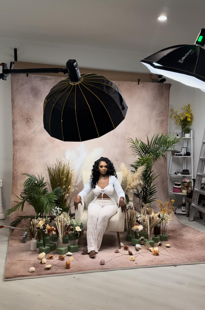 Easiframe Backdrop Sweep System – Fancy Fabric & Props
