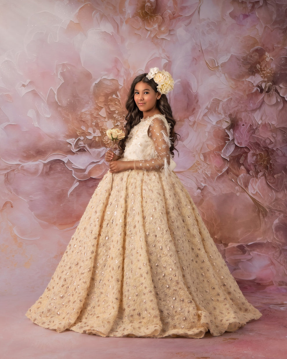 Pastel Flower - With Sweep Option – Fancy Fabric & Props