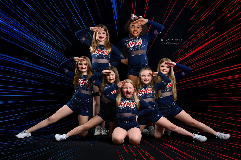 Varsity Red & Blue – Fancy Fabric & Props
