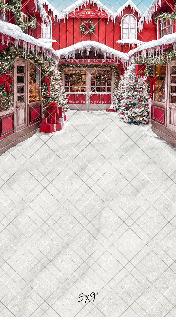 North Pole Village Square - With Sweep Option – Fancy Fabric & Props