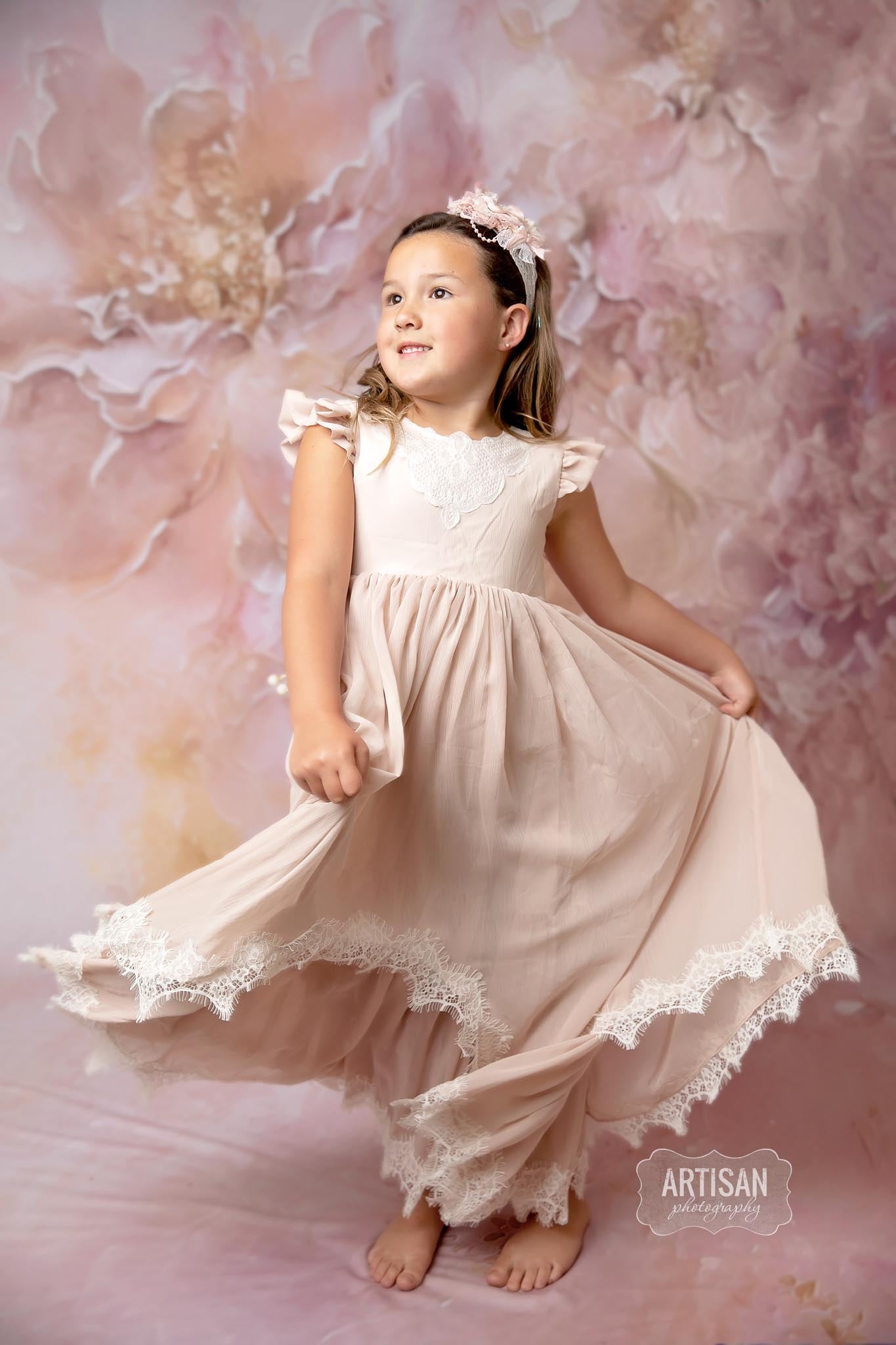 Pastel Flower - With Sweep Option – Fancy Fabric & Props