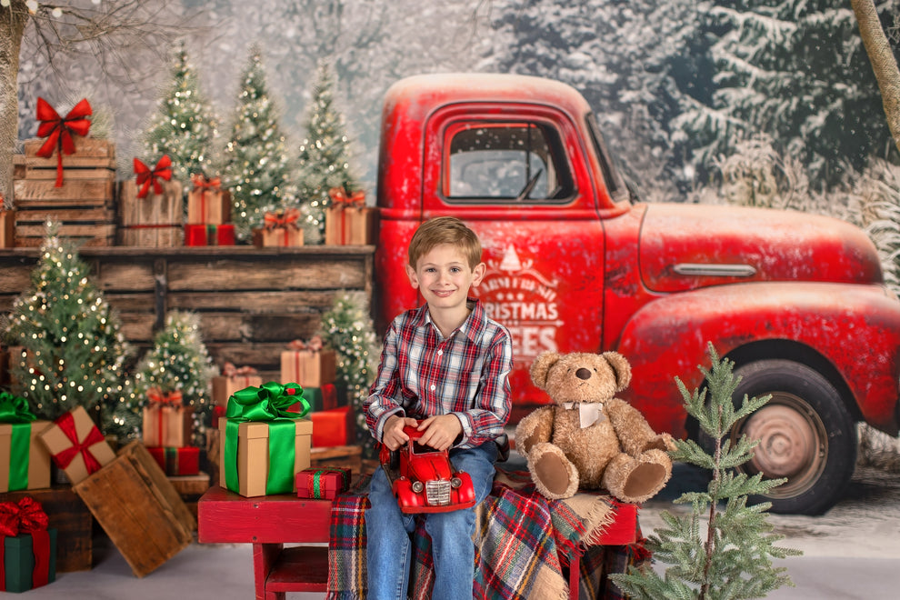 Country Christmas Tree Farm Truck - with Sweep Option – Fancy Fabric ...