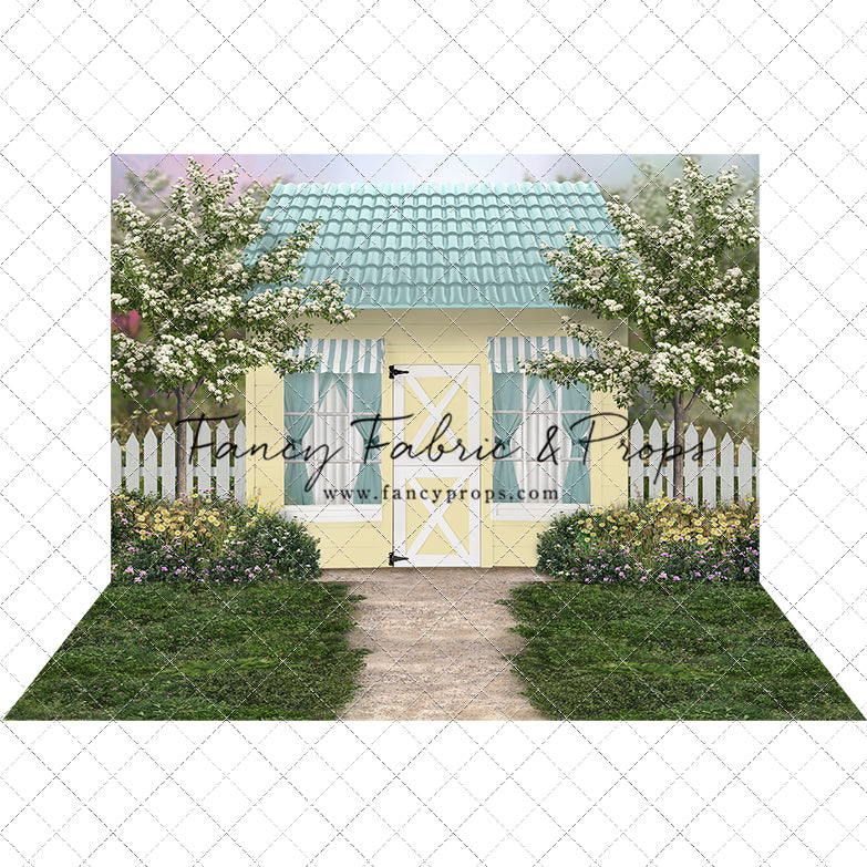 Country Spring Cottage 2pc Set – Fancy Fabric & Props