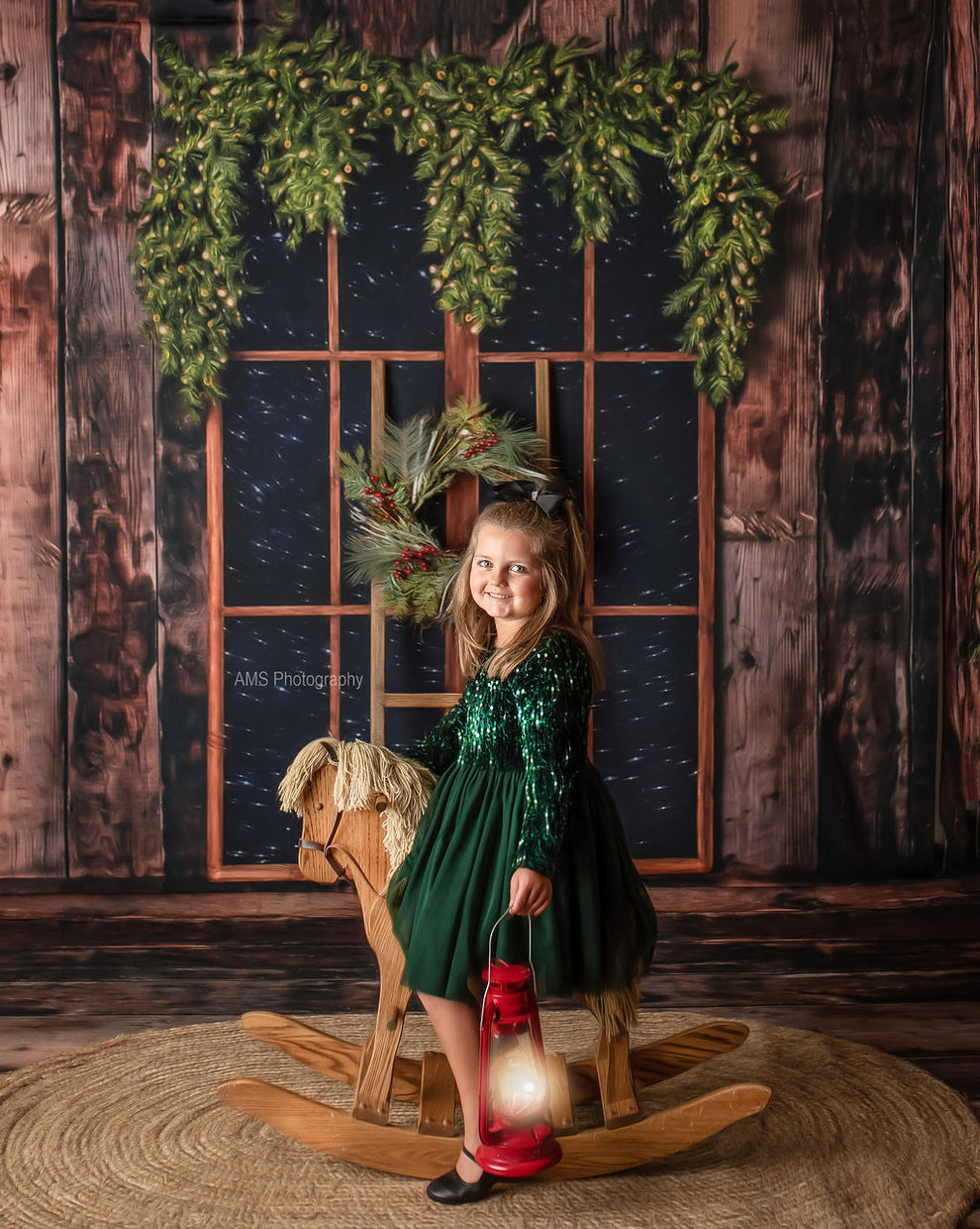 Classic Rustic Window With Trees - Room – Fancy Fabric & Props