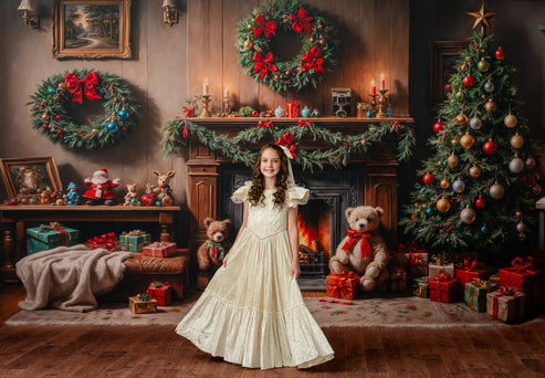 Warm Christmas Corner - With Sweep Option – Fancy Fabric & Props