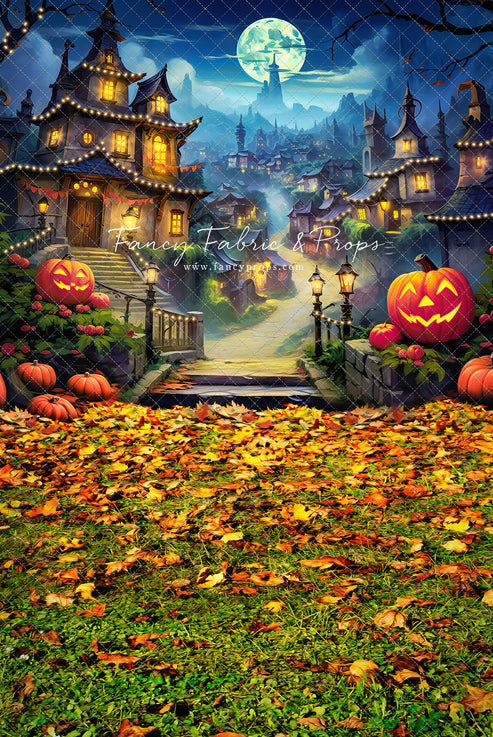 Spooky Town- With Lights - With Sweep Option – Fancy Fabric & Props