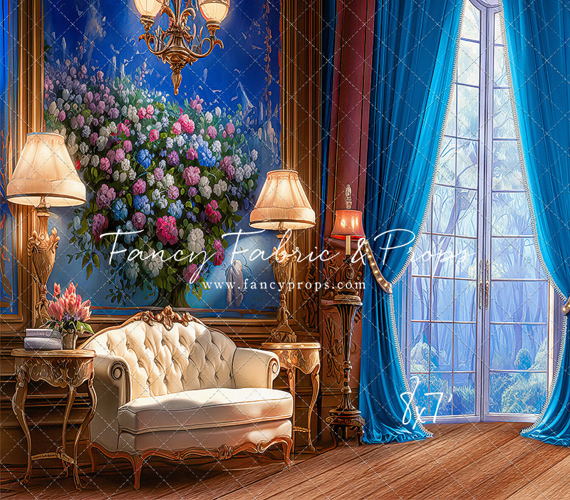 Ballroom Royal Staircase - Blue - 4 piece Room – Fancy Fabric & Props
