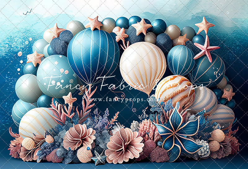 Azure Euphoria - Balloon Arch – Fancy Fabric & Props