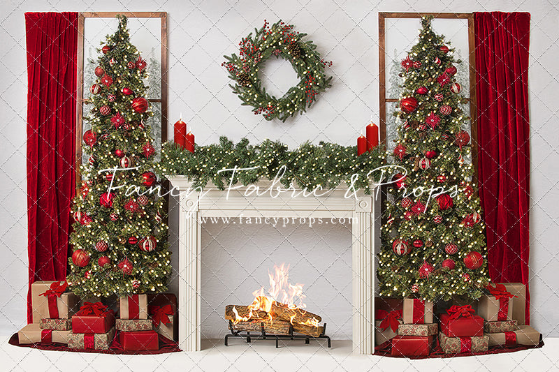 Holiday Traditions Mantle – Fancy Fabric & Props