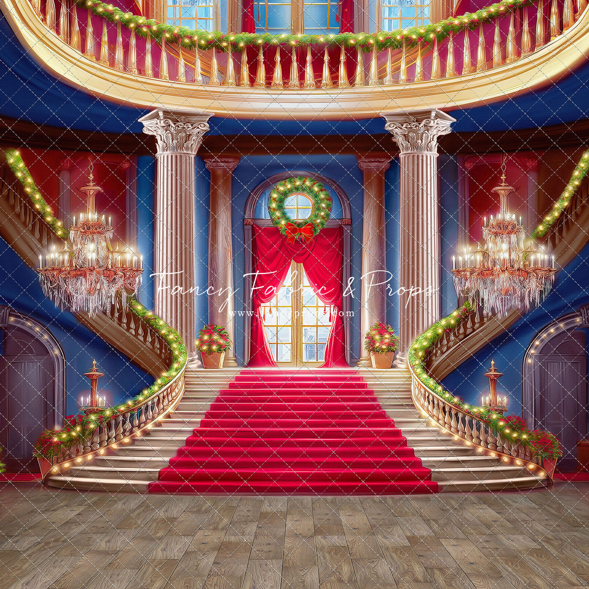 Belle's Royal Staircase -Wood Floor with Lights - With Sweep Option ...