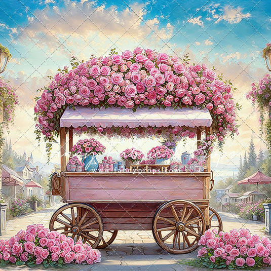 Blushing Bloom Cart - With Sweep Option – Fancy Fabric & Props