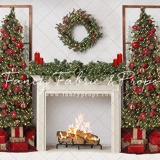 Holiday Traditions Mantle – Fancy Fabric & Props