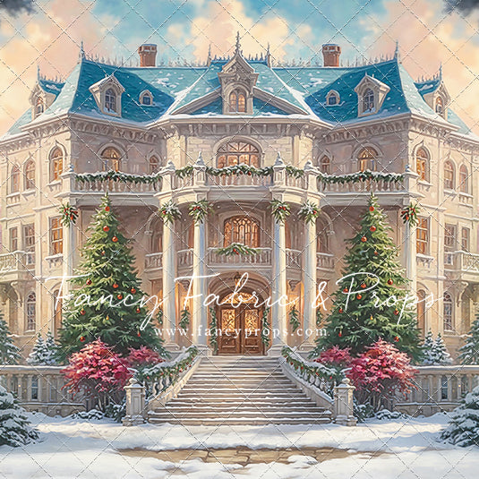 Majestic Christmas Manor - With Sweep Option – Fancy Fabric & Props