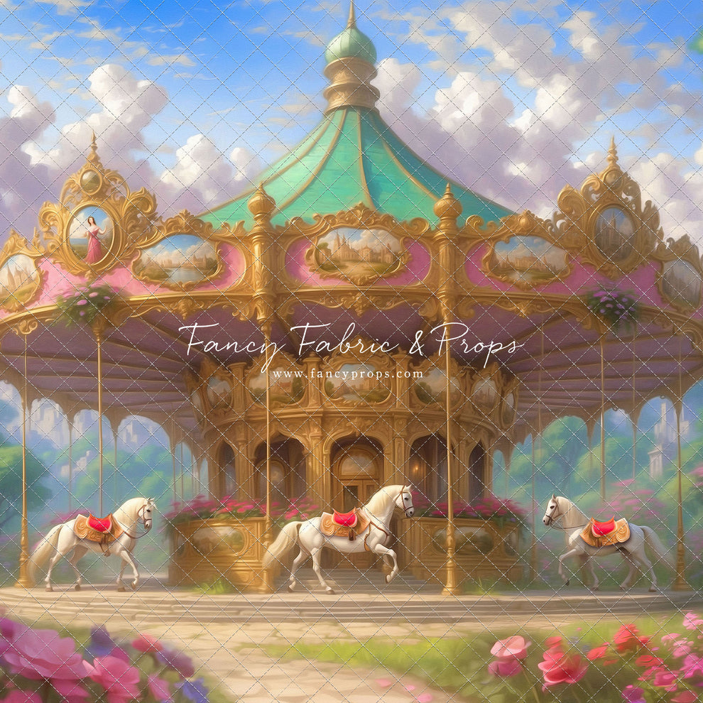 Victorian Elegance Carousel - With Sweep Option – Fancy Fabric & Props