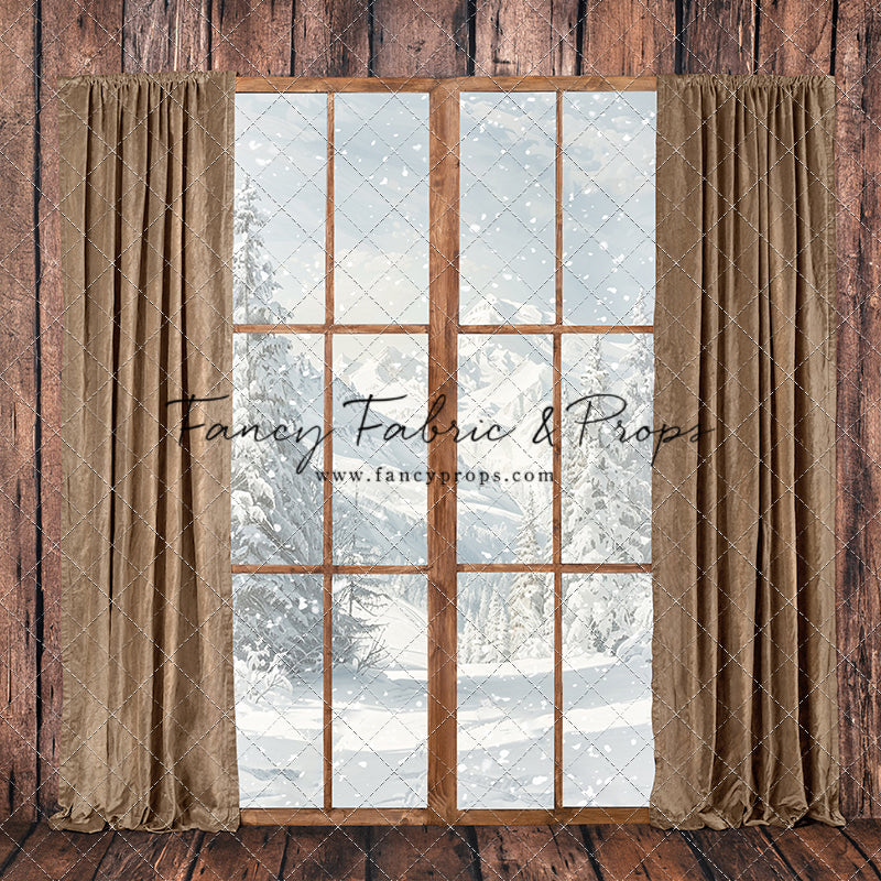 Country Lodge Window – Fancy Fabric & Props