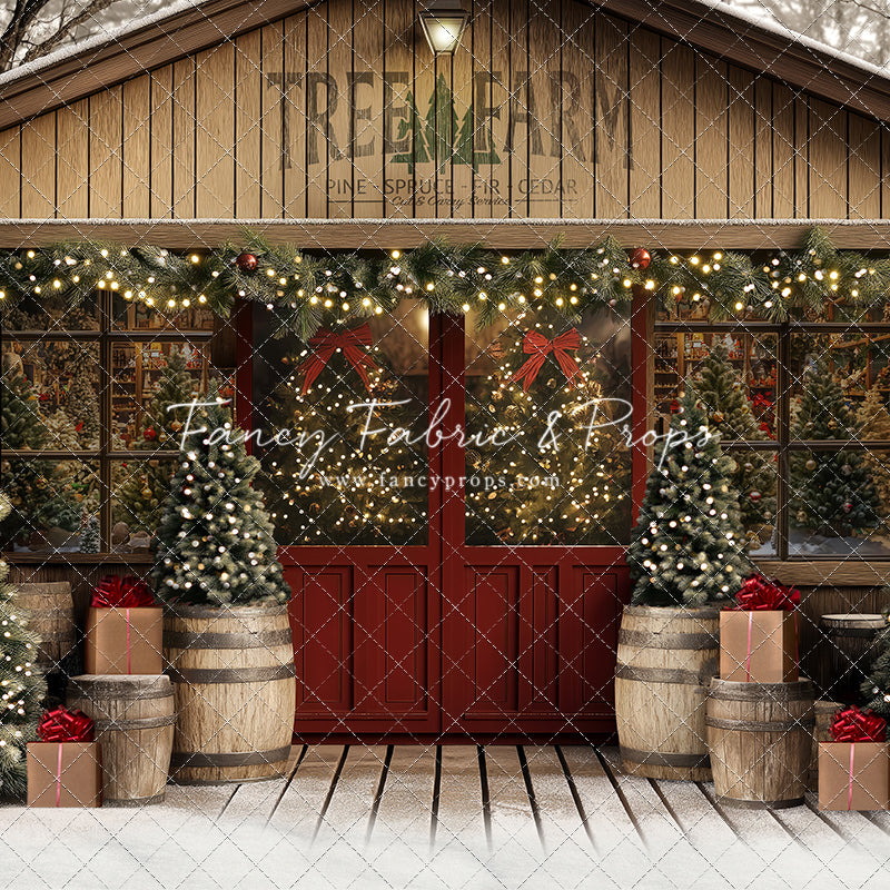 Country Pines Tree Farm with sweep option – Fancy Fabric & Props