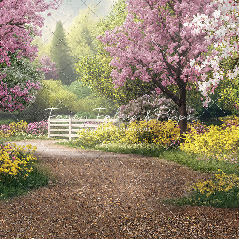 Flowering Spring Path - With Sweep Option – Fancy Fabric & Props