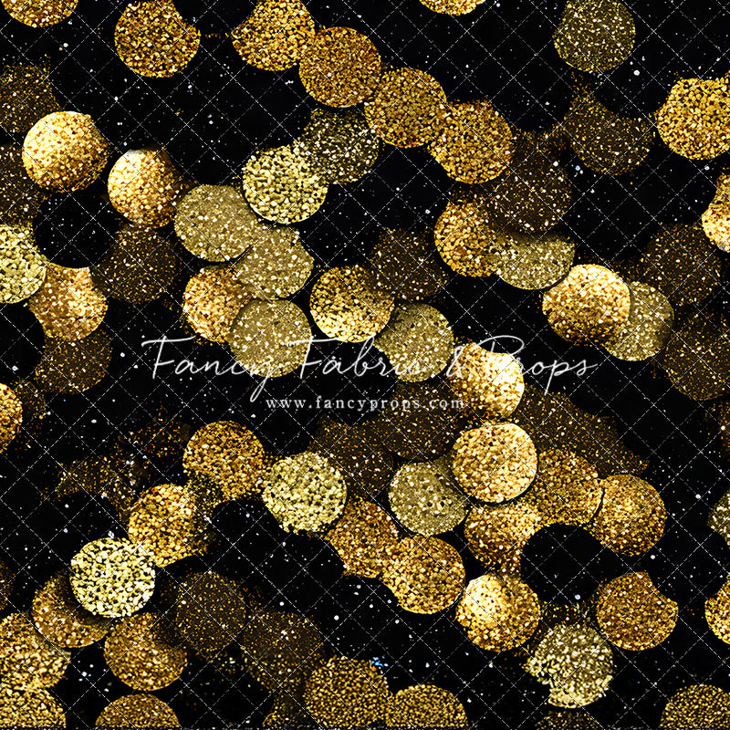 Golden Glam Confetti - With Sweep Option – Fancy Fabric & Props