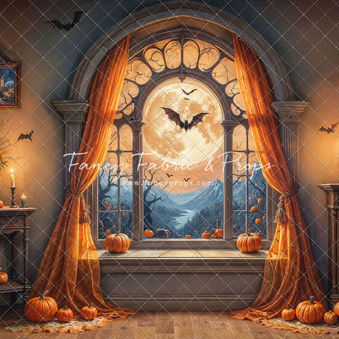 Gothic Moonlit Window - With Sweep Option – Fancy Fabric & Props