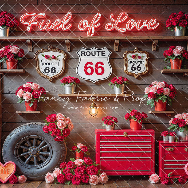 Love Fuel - With Sweep Option – Fancy Fabric & Props