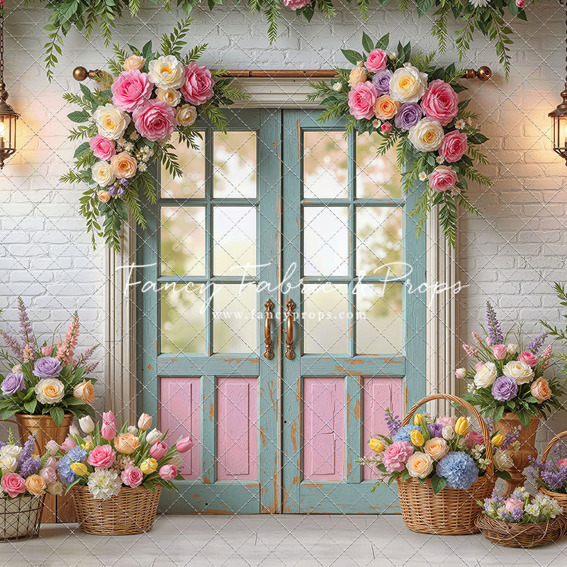 Pastel Garden Doors - With Sweep Option – Fancy Fabric & Props