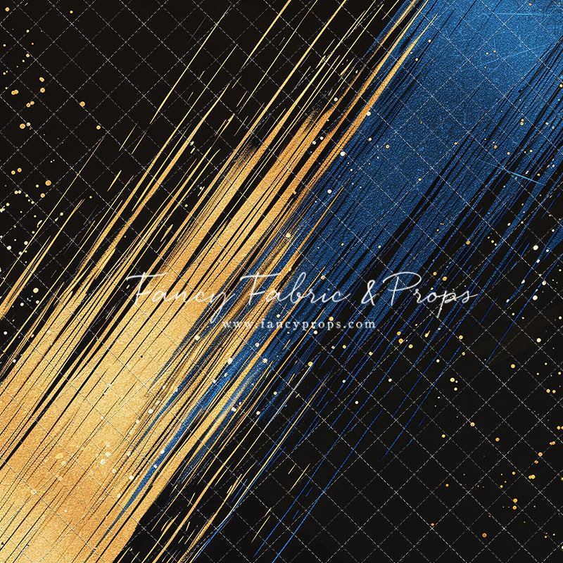 Varsity Gold & Blue – Fancy Fabric & Props