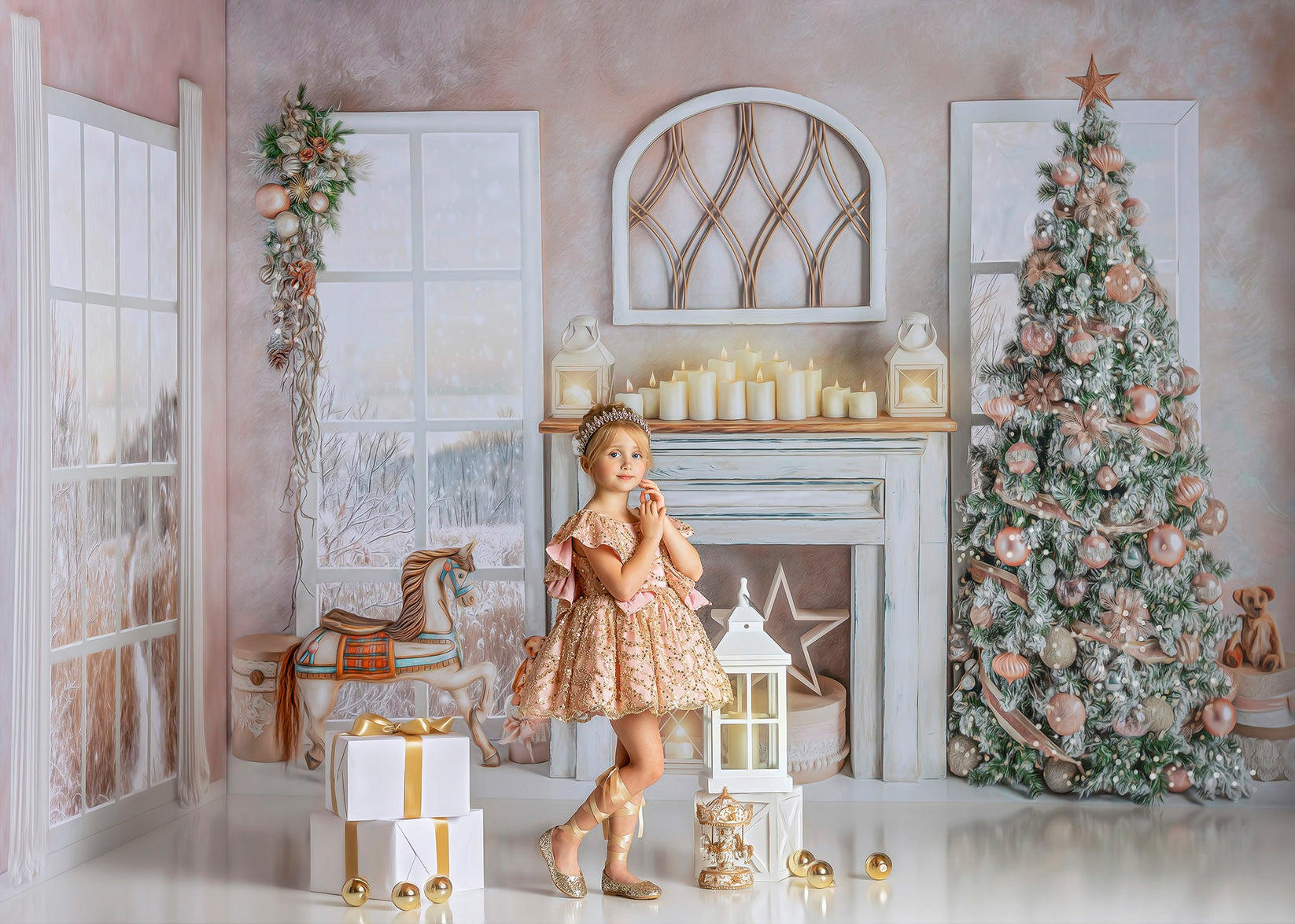 Champagne Christmas – Fancy Fabric & Props