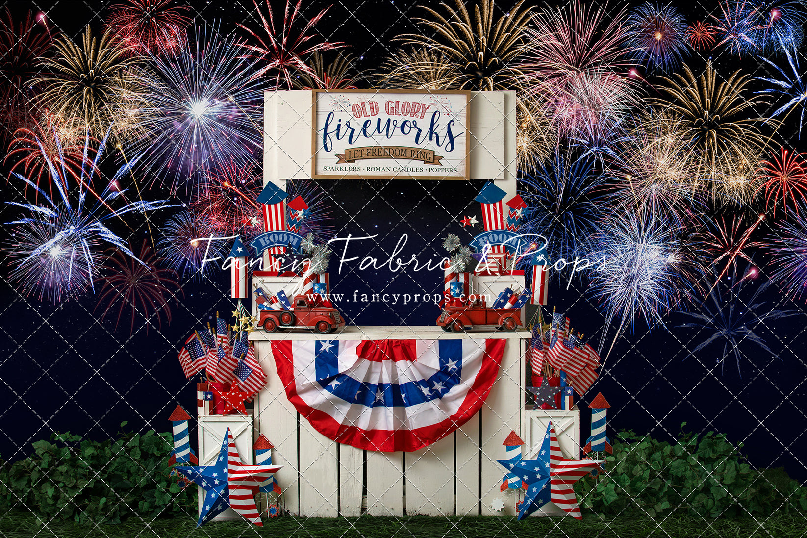 Old Glory Fireworks Stand – Fancy Fabric & Props