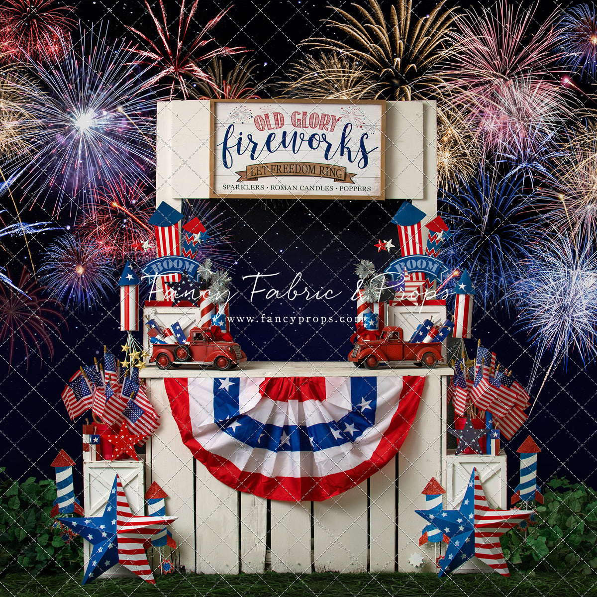 Old Glory Fireworks Stand – Fancy Fabric & Props