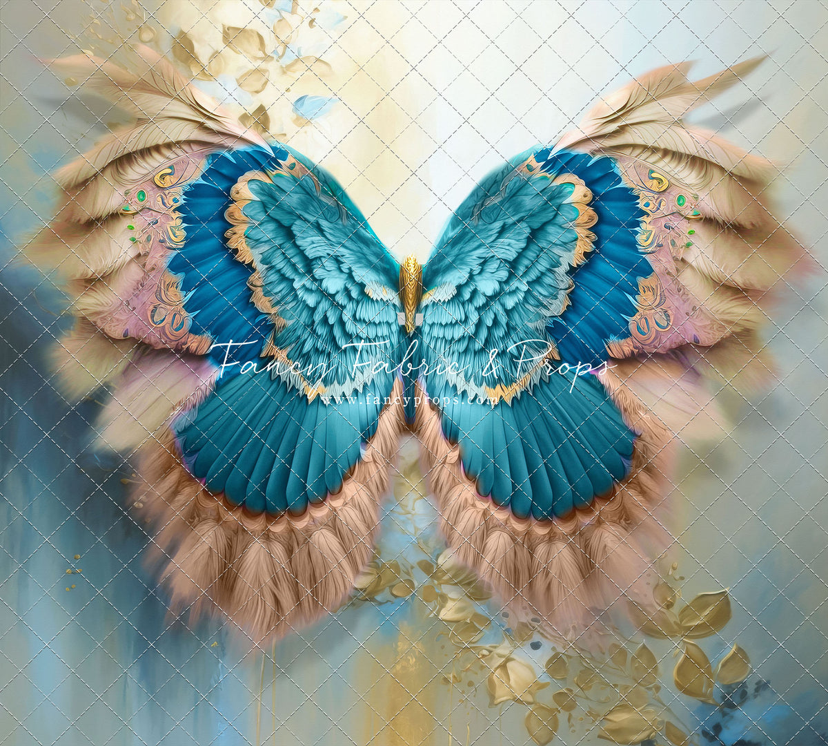 Shimmering Golden Feathers - Petite – Fancy Fabric & Props